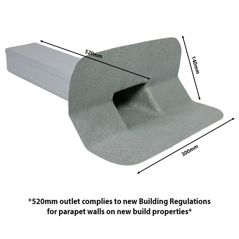 GRP Through Wall / Parapet Outlet – Free Shipping | Apex